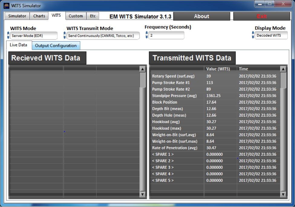 WITS Simulator from Erdos Miller